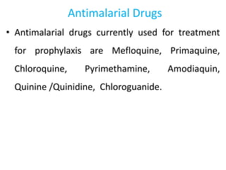 Antimalarial Drugs.pptx Pharm. D # year MC | PPTX
