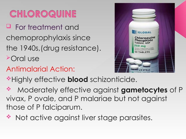 ANTIMALARIAL DRUGS . Department of pharmacology | PPT | Infectious ...