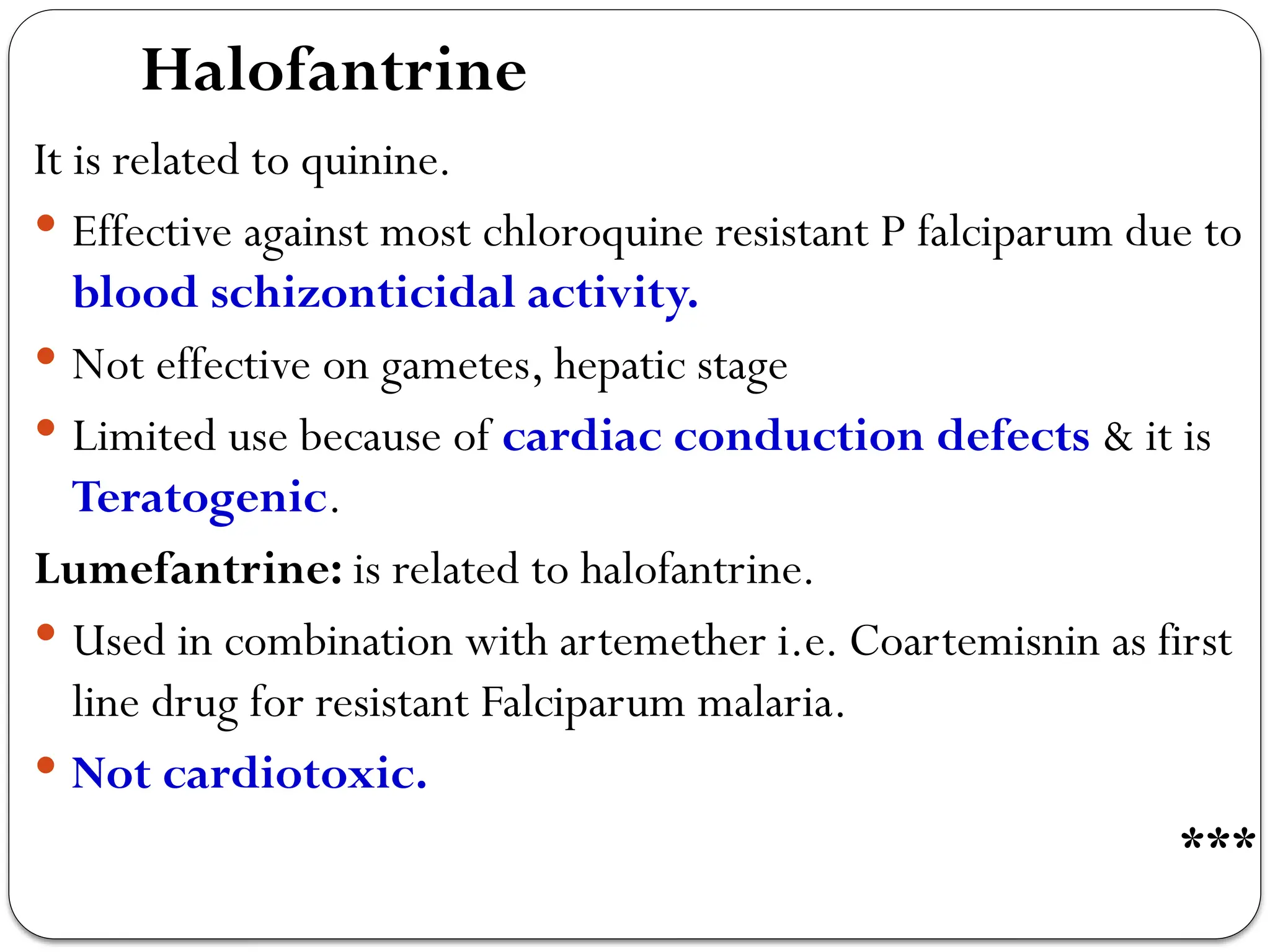 Drugs used for the treatment of Malarial Drugs.pptx