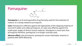 Antimalarial drugs b | PPTX
