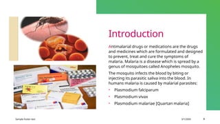 Antimalarial drugs b | PPTX