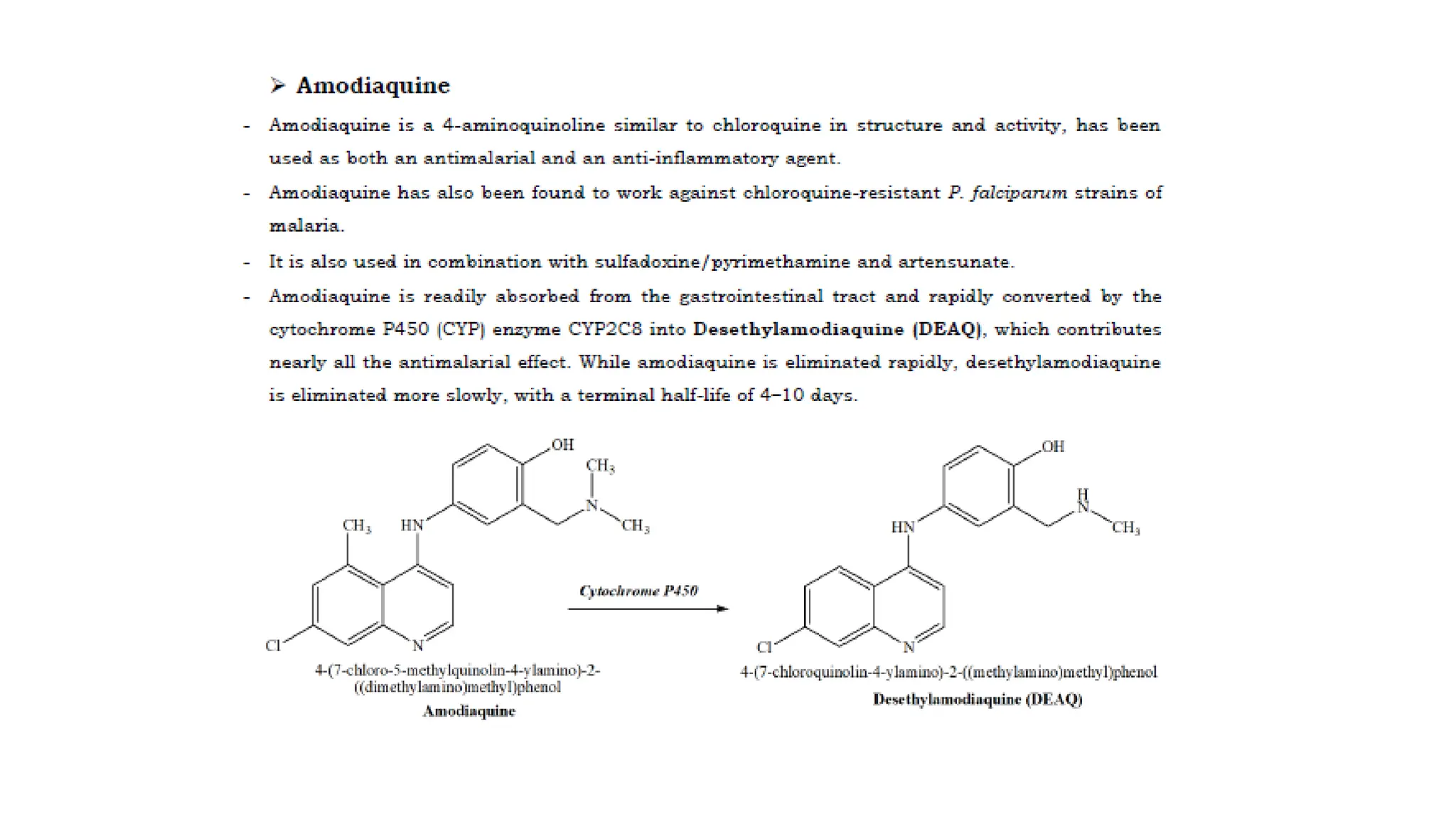 Antimalarial drugs - Part II (Medicinal Chemistry) | PPTX