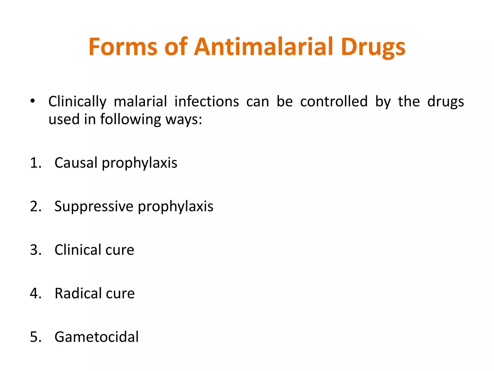 Antimalarial drugs | PPTX