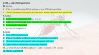 Antimalarial agents (plasmodium falciparum) | PPT
