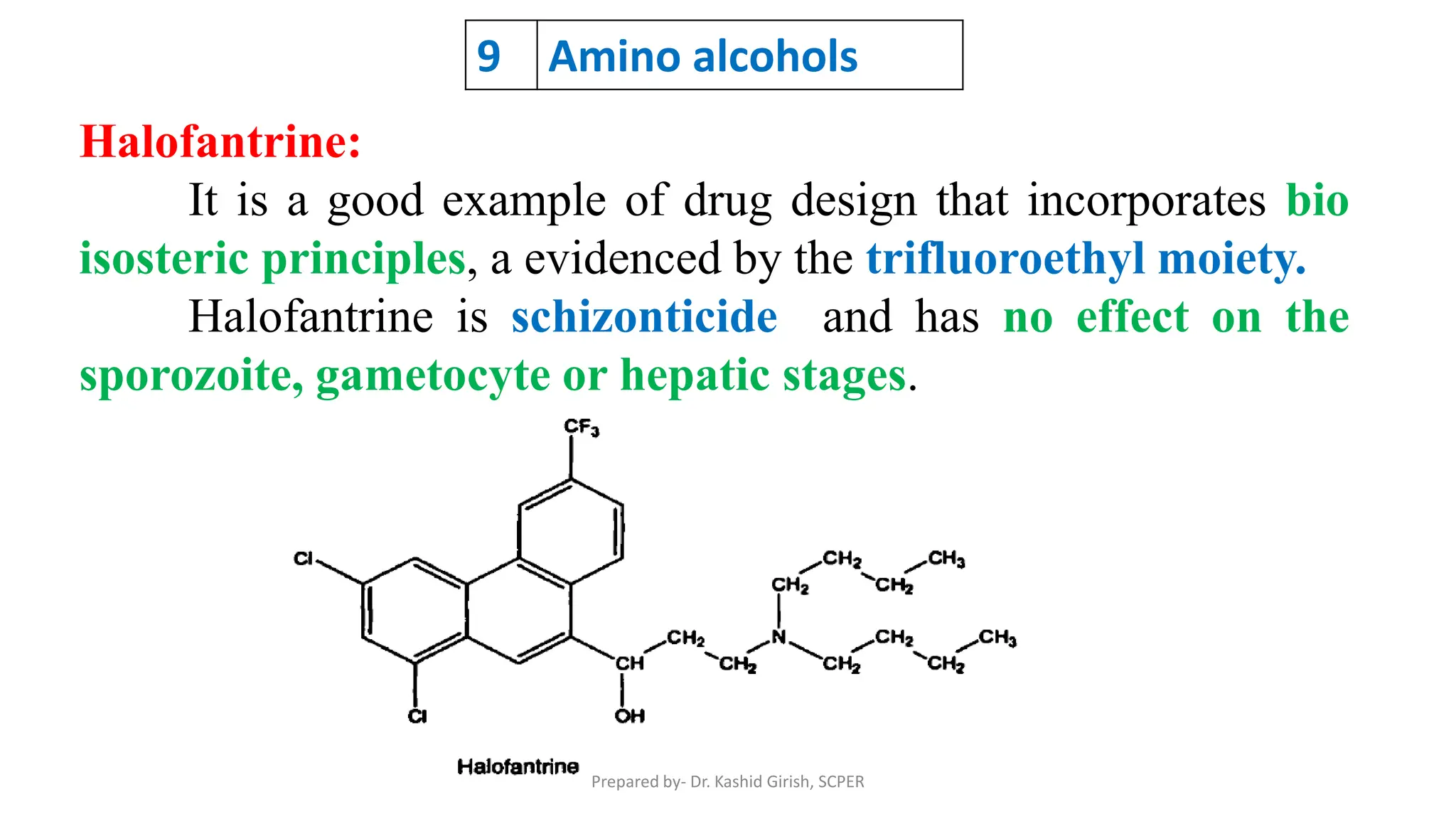 Antimalarials- History, Classification, SAR and Mechanism of action | PDF