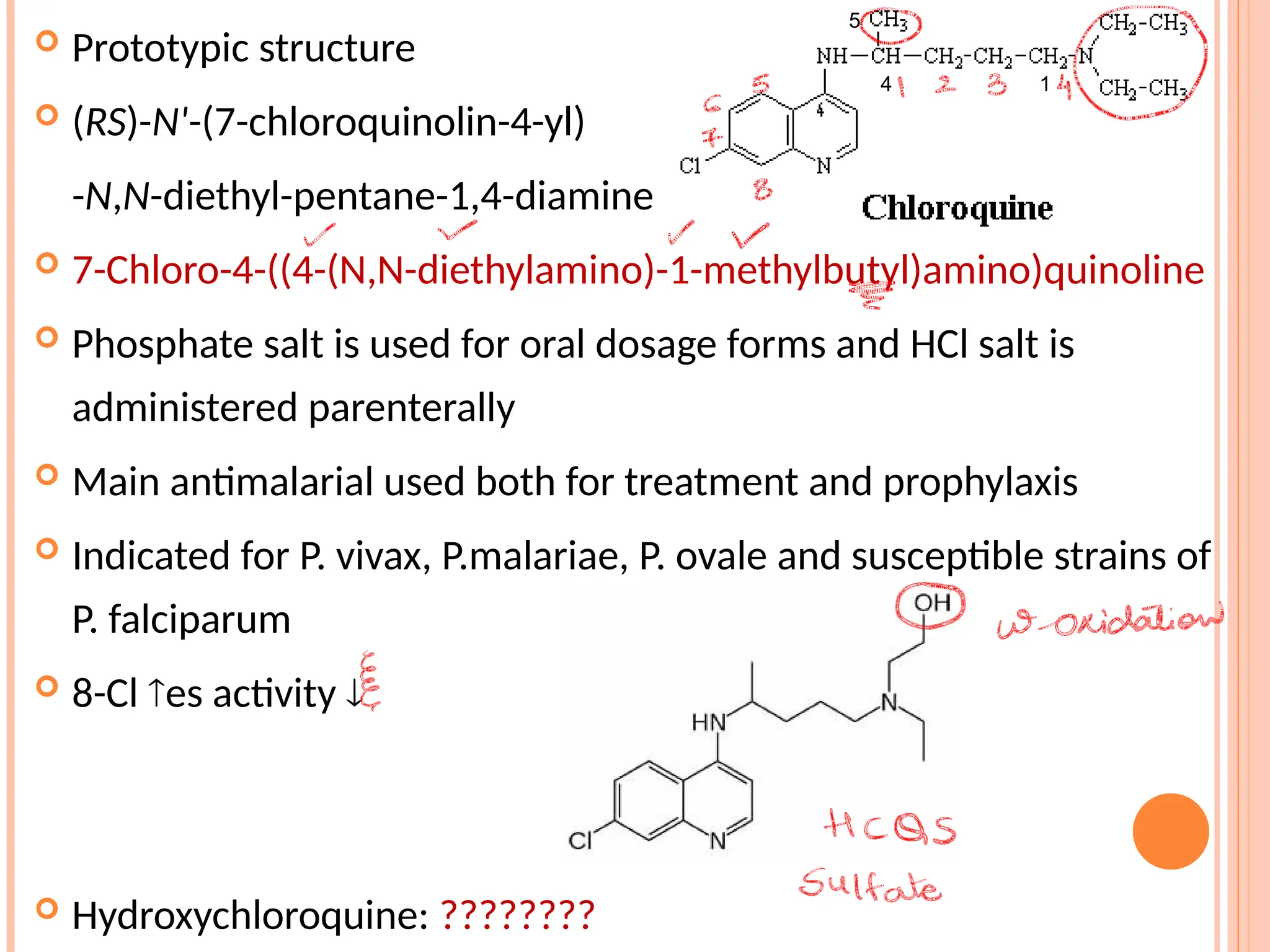 Antimalarials used in treatment, classification, mechanism of action | PPT