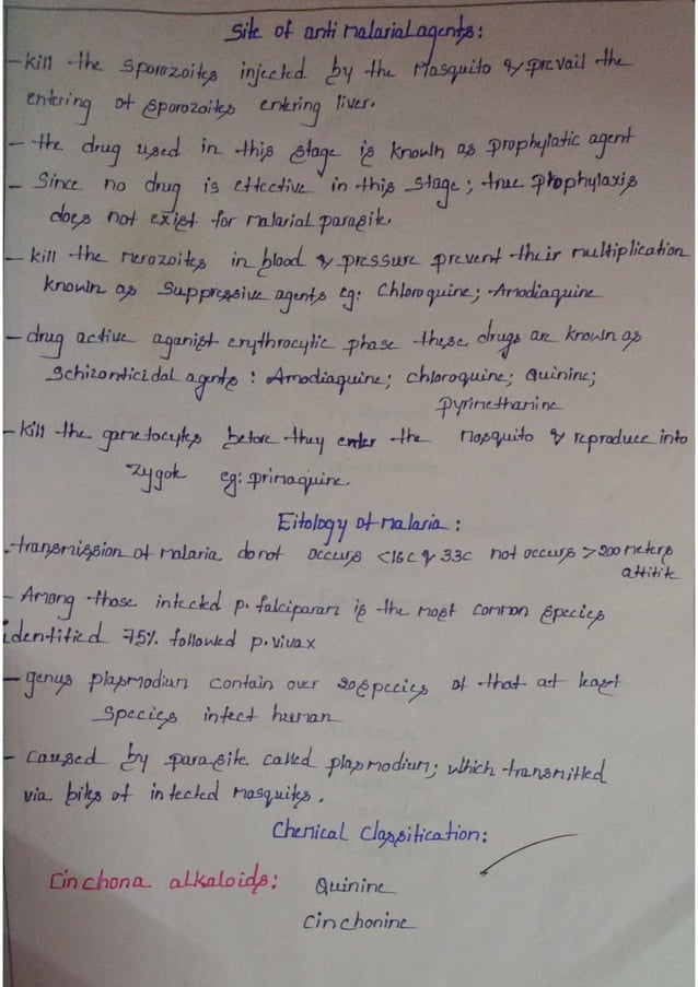 anti malarials drugs medicalchemistry 🦟 | PDF