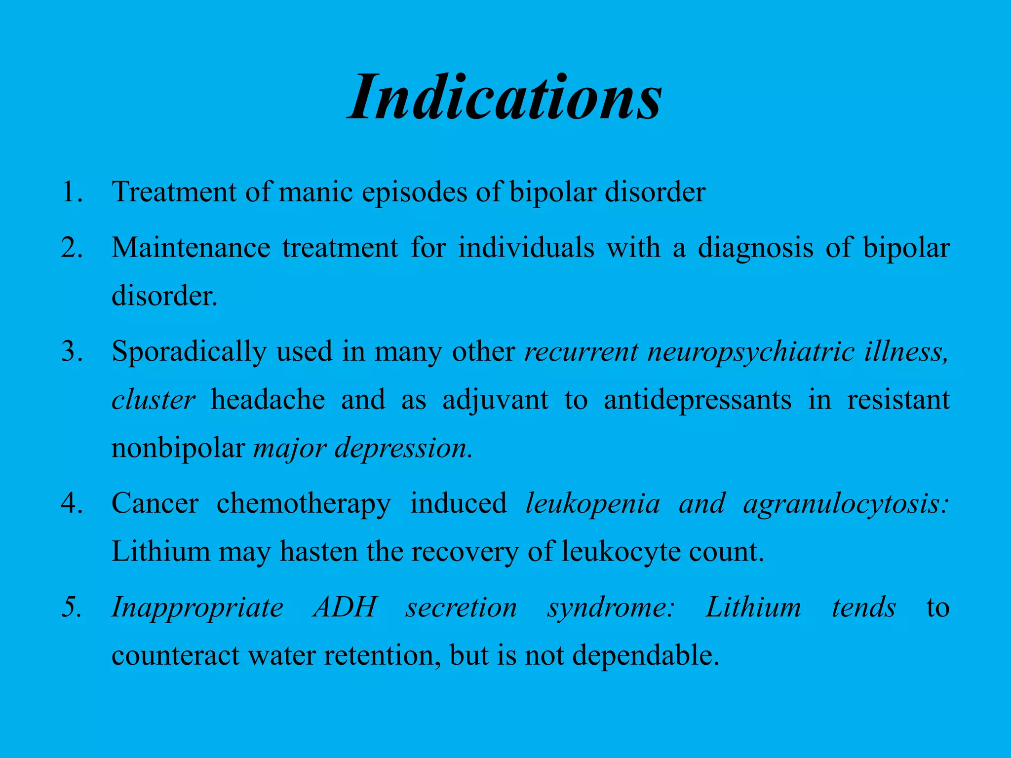 Antimanic drugs and its pharmacology | PPTX