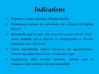 Antimanic drugs and its pharmacology | PPTX