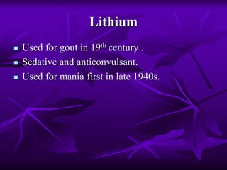 Antimanic drugs | PDF