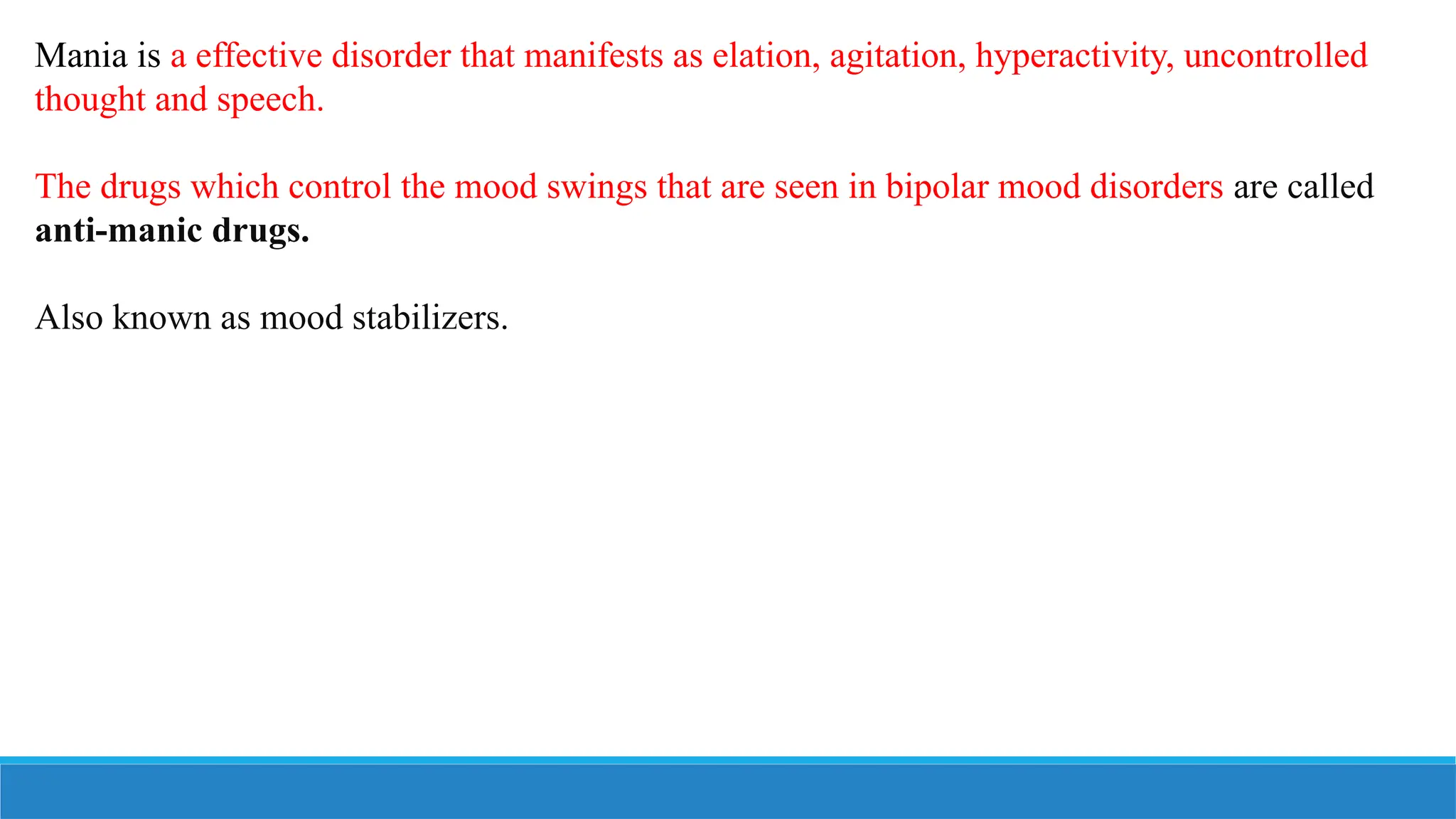 ANTIMANICS - BPharm Fourth Semester syllabus | PPTX