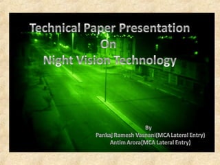 Night Vision Technology | PPT