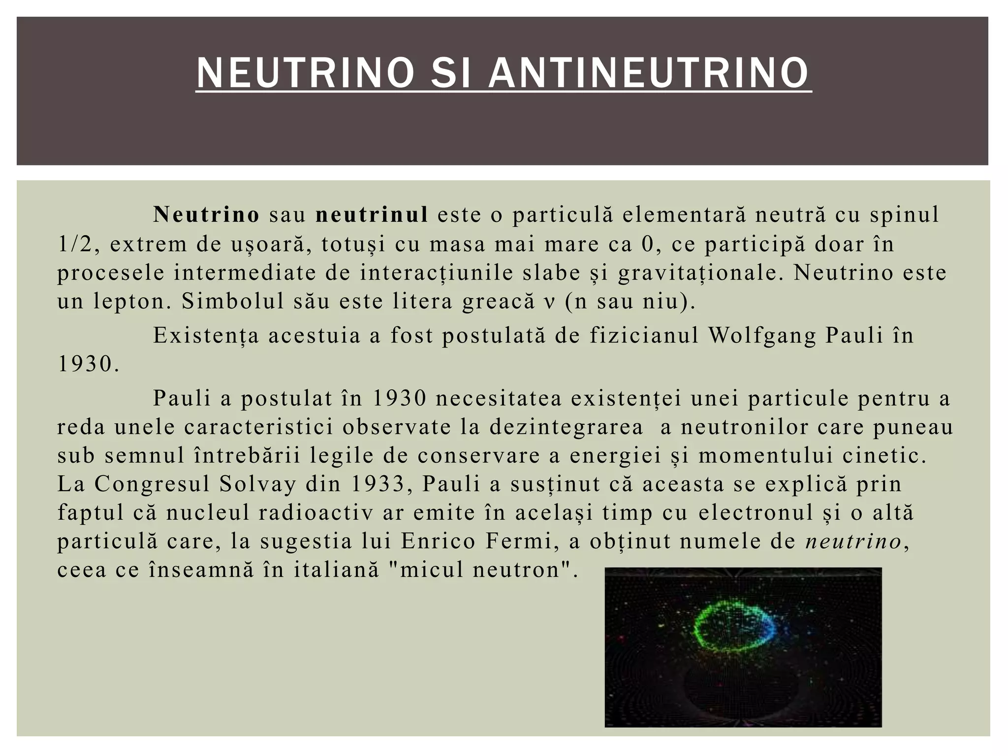 Materie si antimaterie | PPT