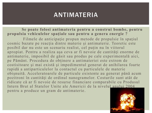 Materie si antimaterie | PPT