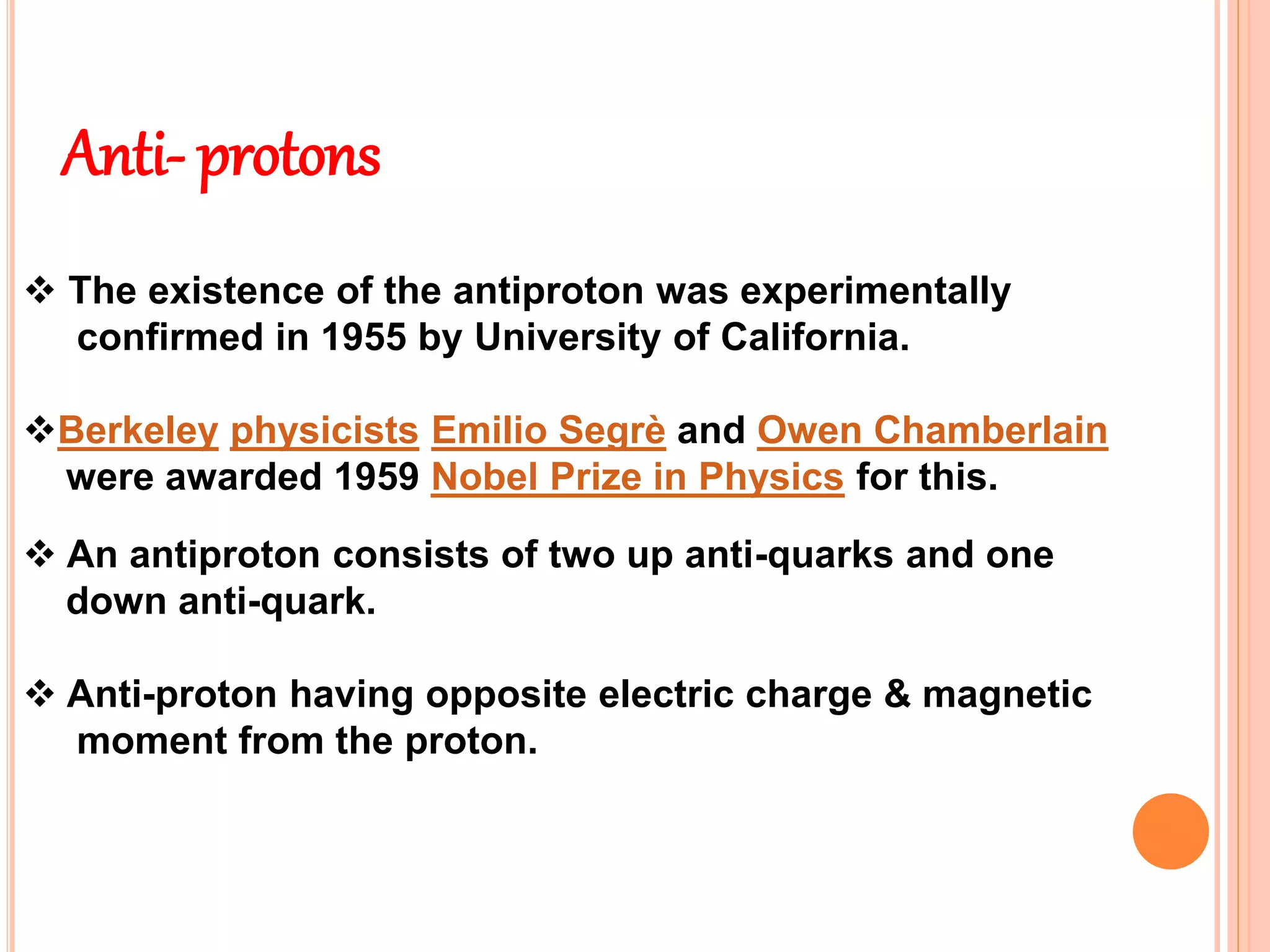 Anti matter | PPTX | Physics | Science