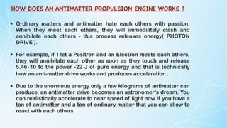 ANTIMATTER ROCKET PROPULSION | PDF