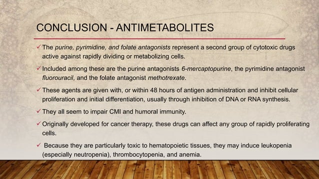 Antimetabolites | PPTX | Cancer | Diseases and Conditions