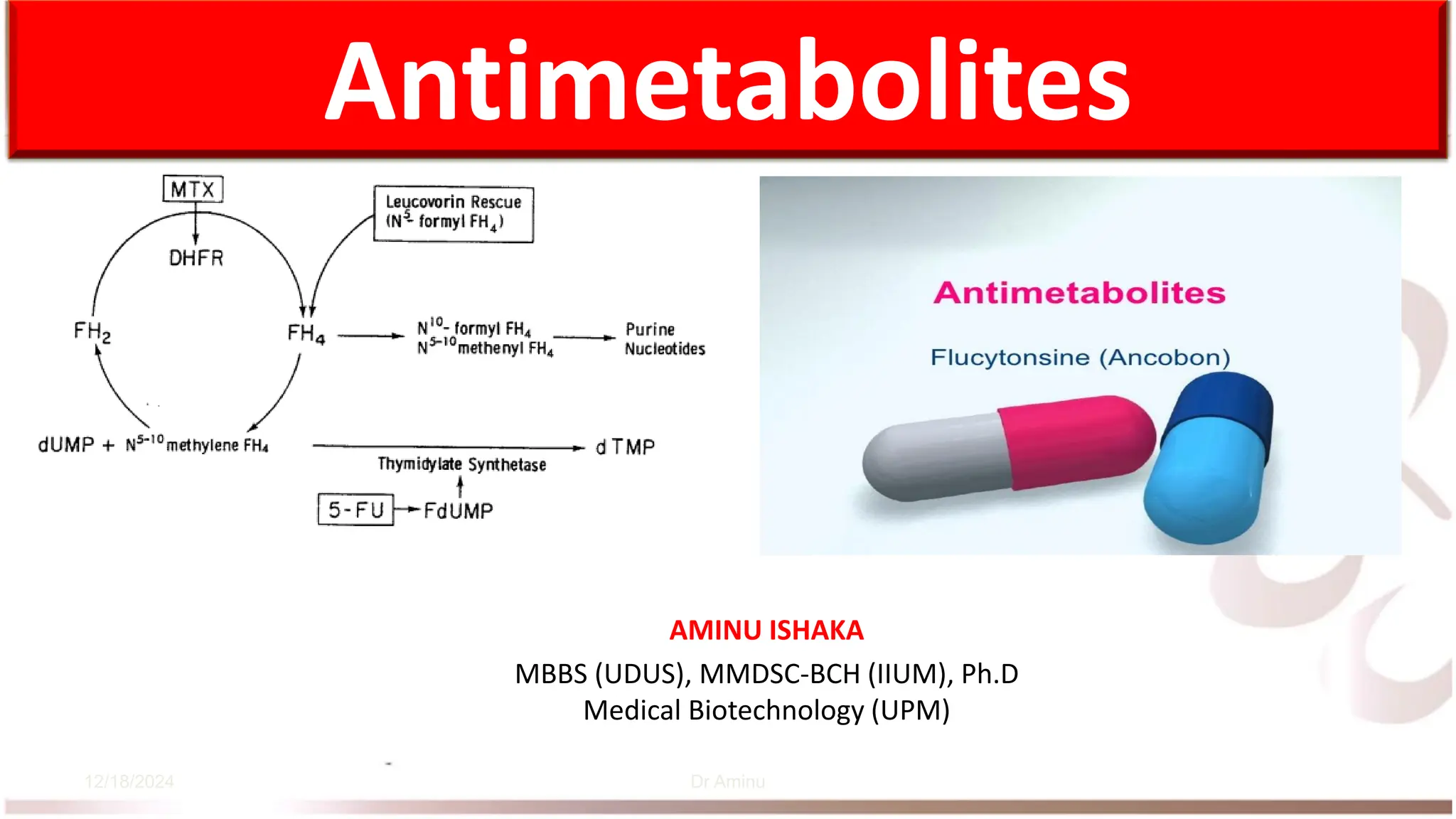 ANTIMETABOLITES Slides of medical biochemistry | PDF