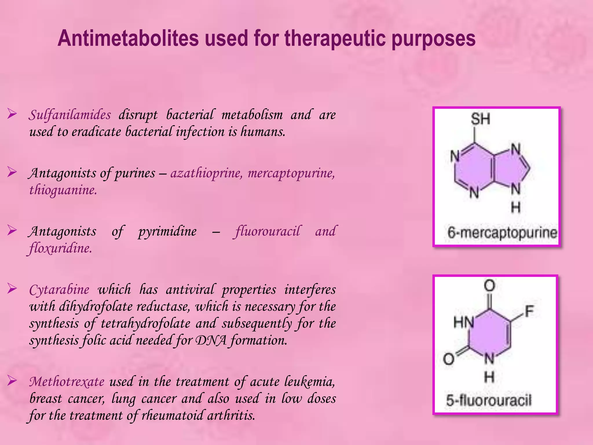 Antimetabolites and suicide inhibitors | PPTX
