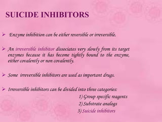 Antimetabolites and suicide inhibitors | PPTX