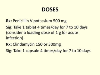 Antimicrobial in dentistry practice - dental pharmacology | PPTX