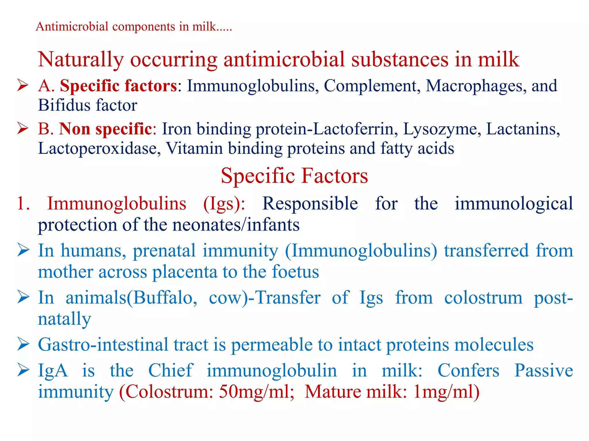 Antimicrobial activity raw milk | PPTX