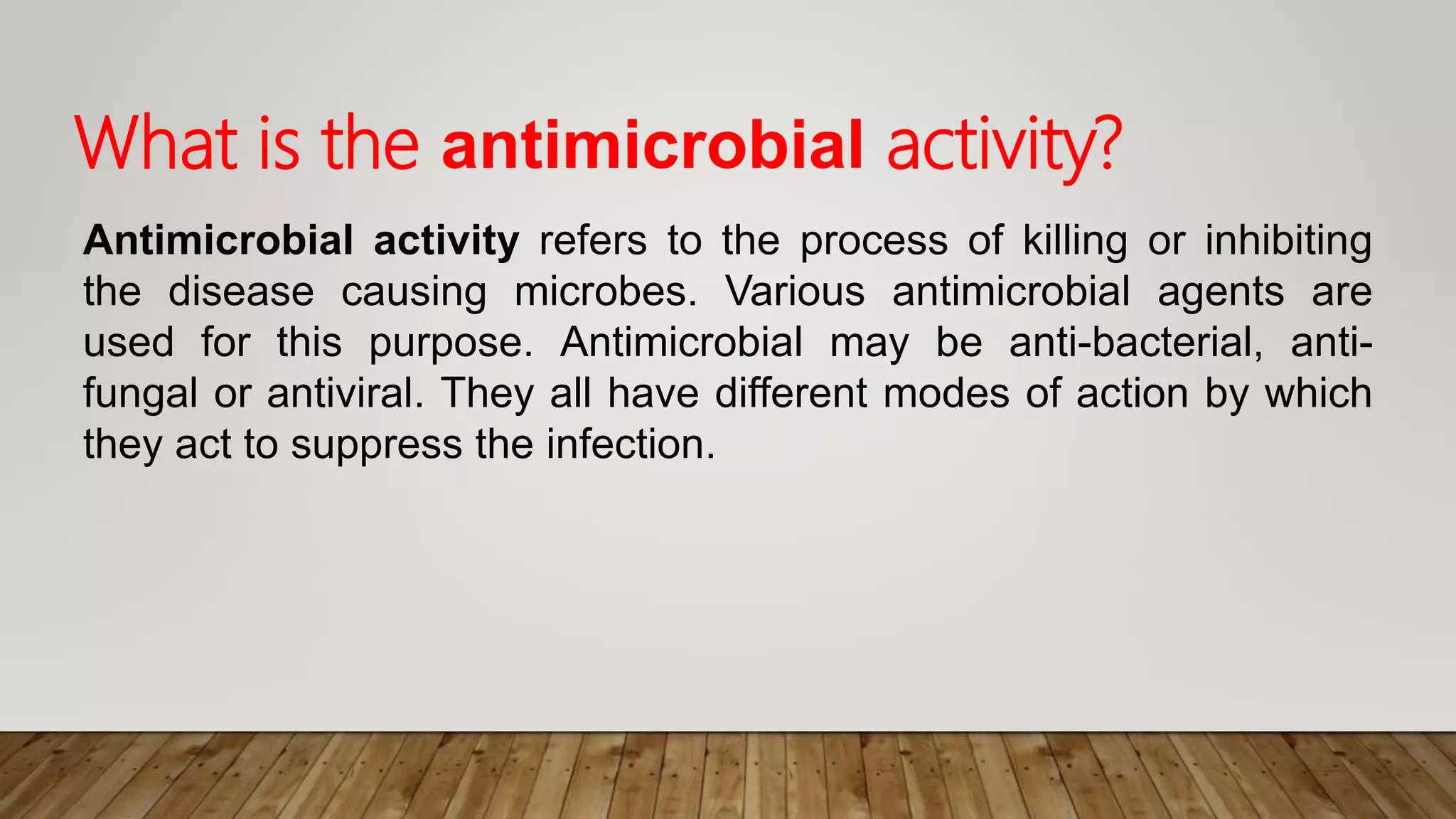 Antimicrobial activity of herbal production | PPTX