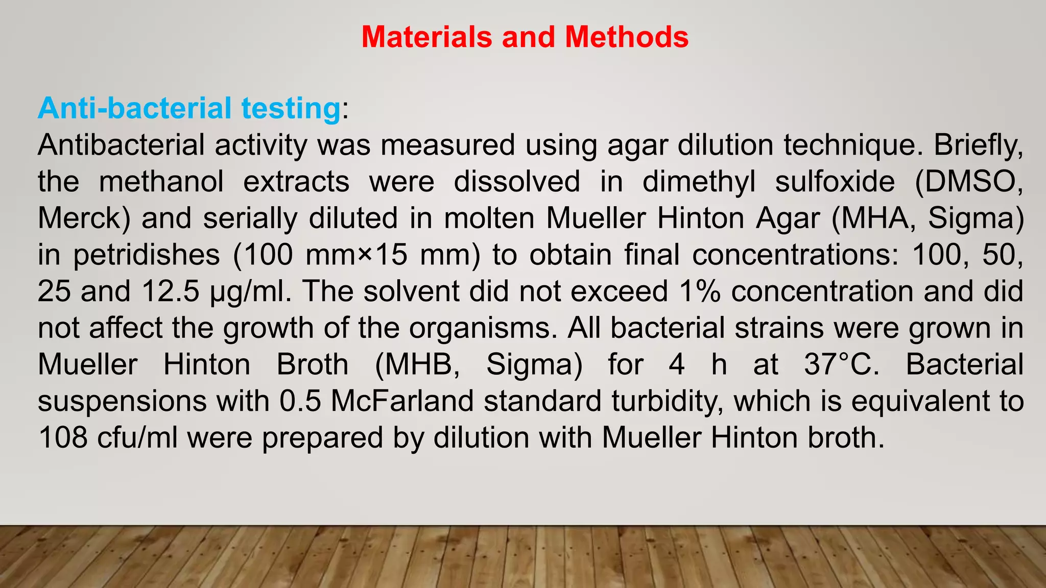 Antimicrobial activity of herbal production | PPTX
