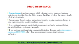 Antimicrobial agent.pptx Manoj Mahato Micro | PPTX