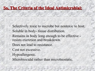 Antimicrobial agents 1 wafaa | PPT