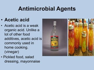 Antimicrobial agents used in food | PPTX