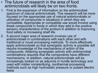 Antimicrobial agents used in food | PPTX