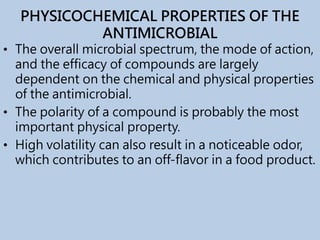Antimicrobial agents used in food | PPTX