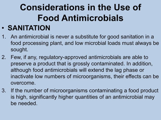 Antimicrobial agents used in food | PPT