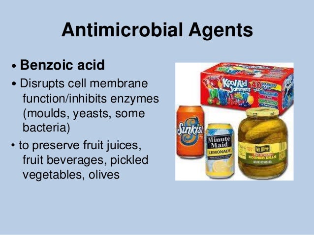 Antimicrobial agents used in food
