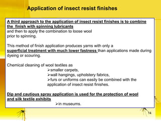Anti microbial and insect finishes | PPTX