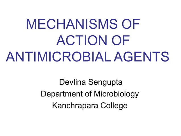 antimicrobialchemotherapy- Mode of action of antibiotics | PPT