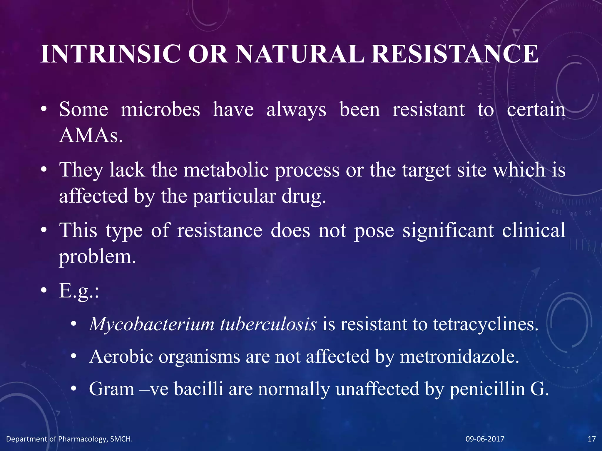 Antimicrobial drug resistance | PPTX