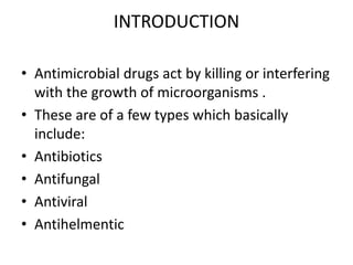 Antimicrobial drugs,,,,, | PPTX