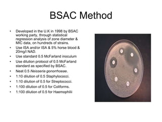 Antimicrobial drug sensitivity testing and therapeutic use in ...