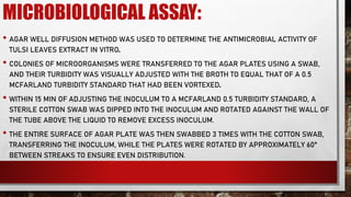 Antimicrobial efficacy of tulsi leaf extract on periodontal | PPT