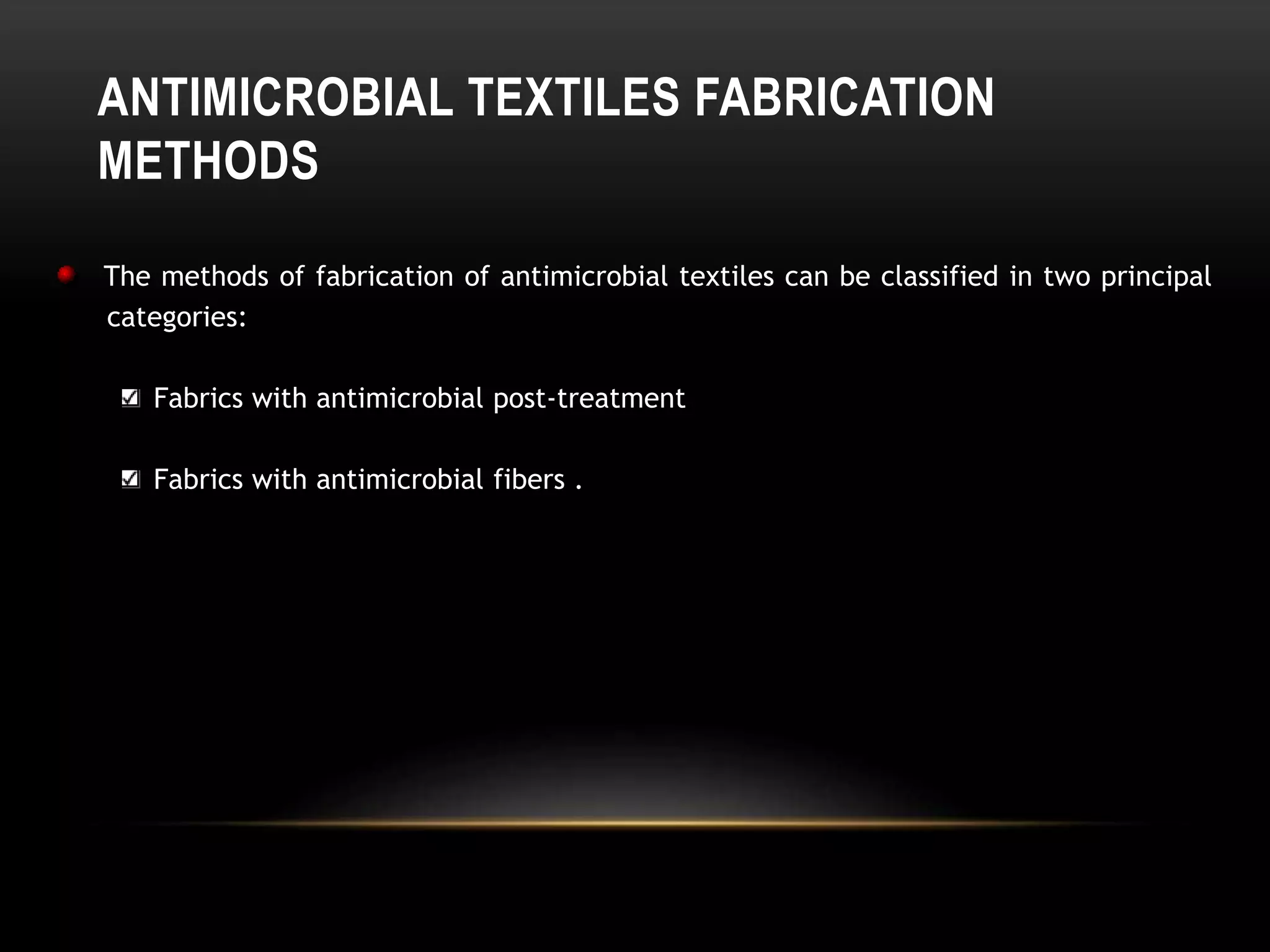 Antimicrobial finish ... | PPTX