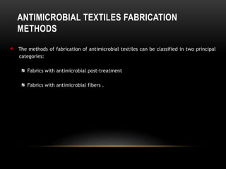 Antimicrobial finish ... | PPTX