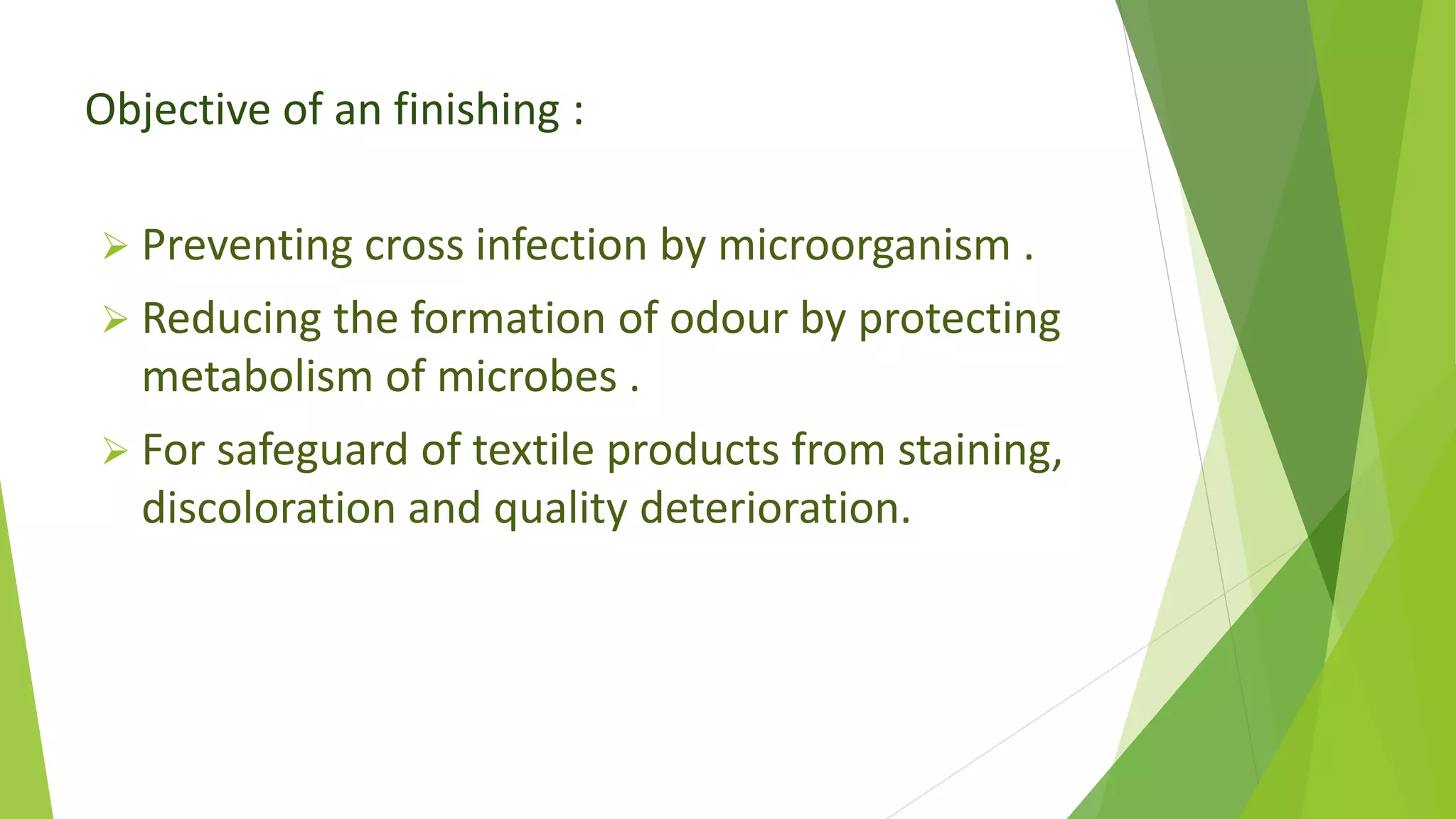 GENERAL INTRODUCTION OF ANTIMICROBIAL FINISHES OF COTTON FABRIC | PPTX