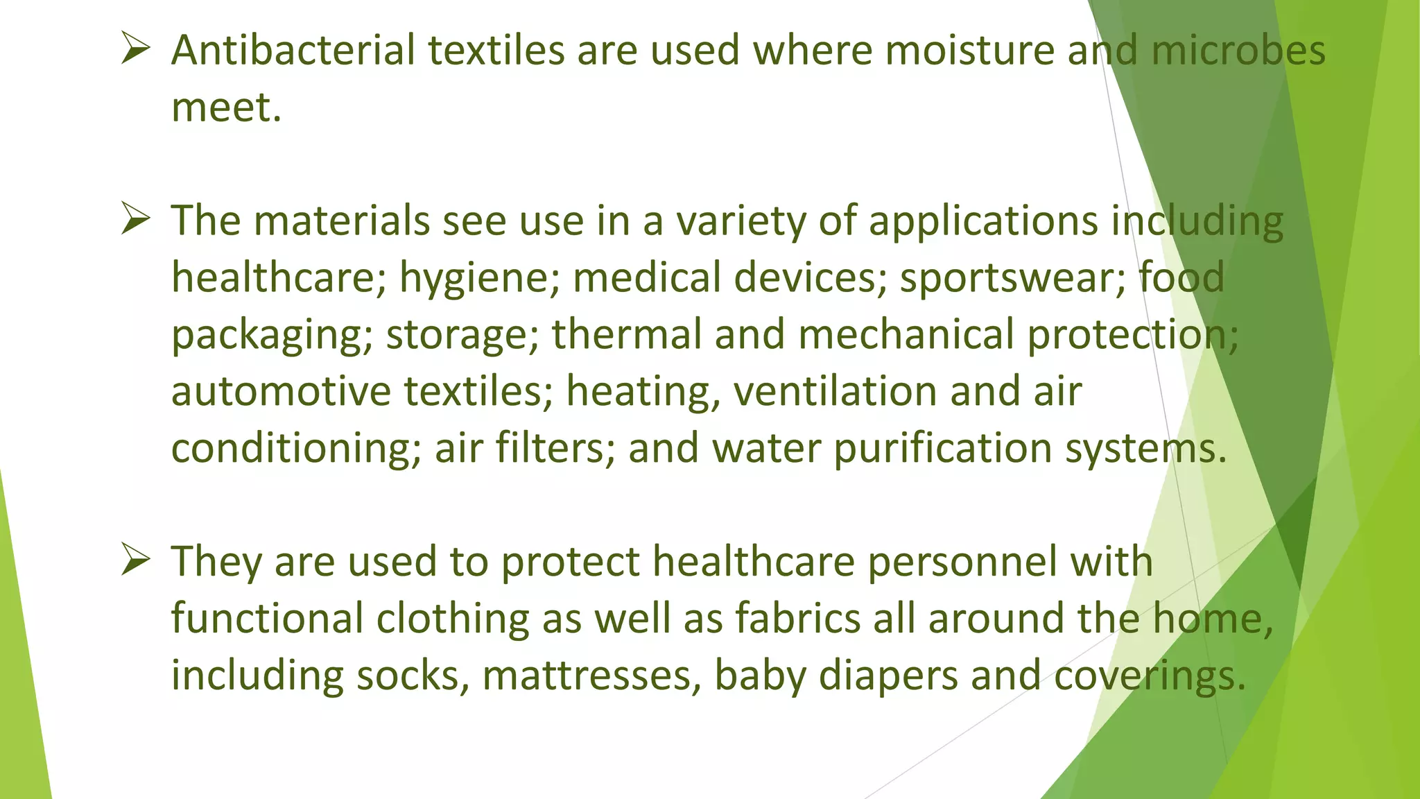 GENERAL INTRODUCTION OF ANTIMICROBIAL FINISHES OF COTTON FABRIC | PPTX