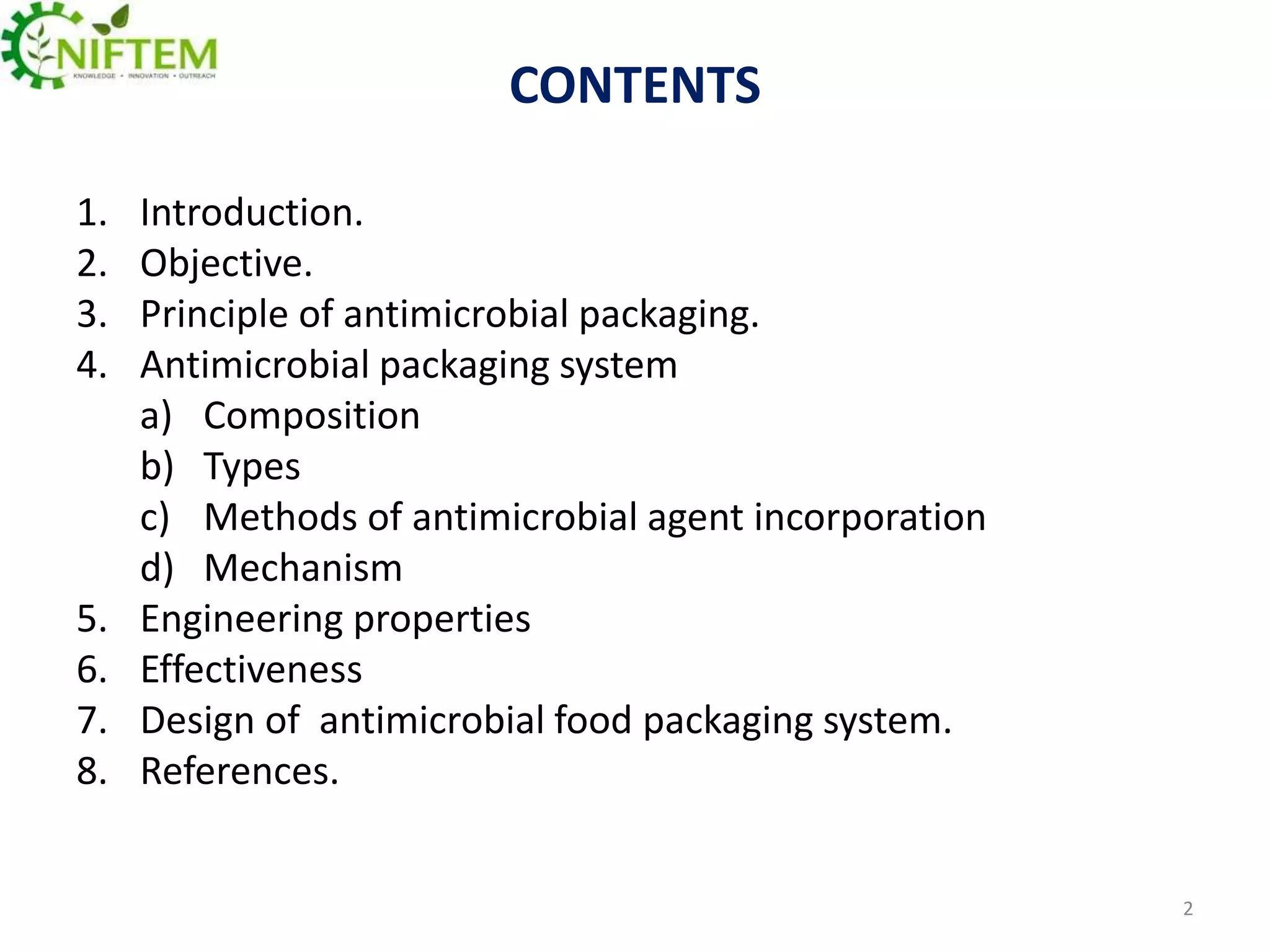 Antimicrobial packaging - An Introduction | PPTX