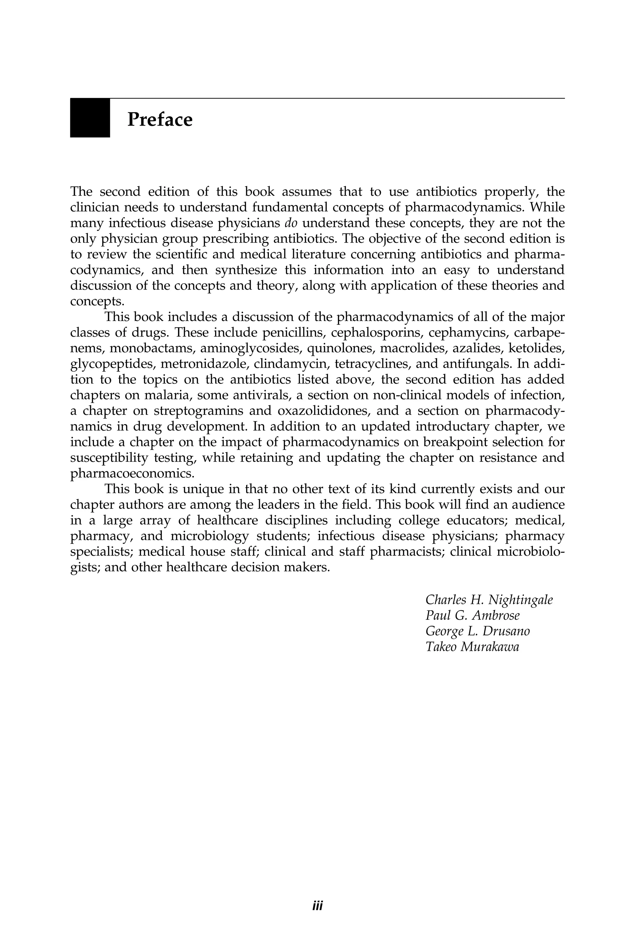 Antimicrobial Pharmacodynamics in Theory and Clinical Practice Second ...