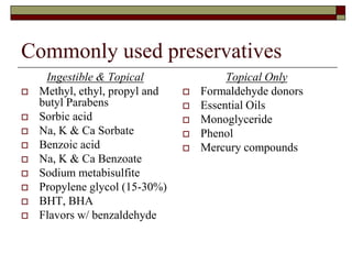 Antimicrobial Preservation Overview | PPTX