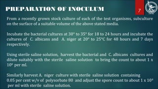 EVALUATION OF EFFICACY OF ANTIMICOBIAL PRESERVATIVE | PPT