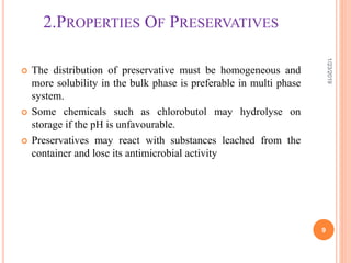 Antimicrobial preservatives | PPTX